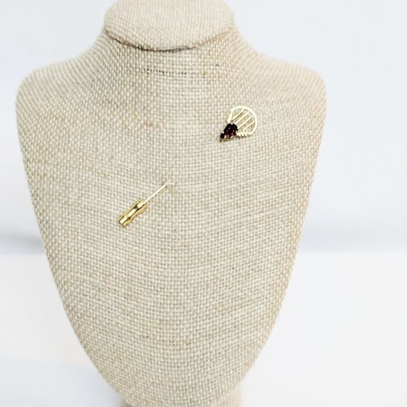 Vintage | Jewelry | Vintagegold Hat Pin With Garnet Stone | Poshmark
